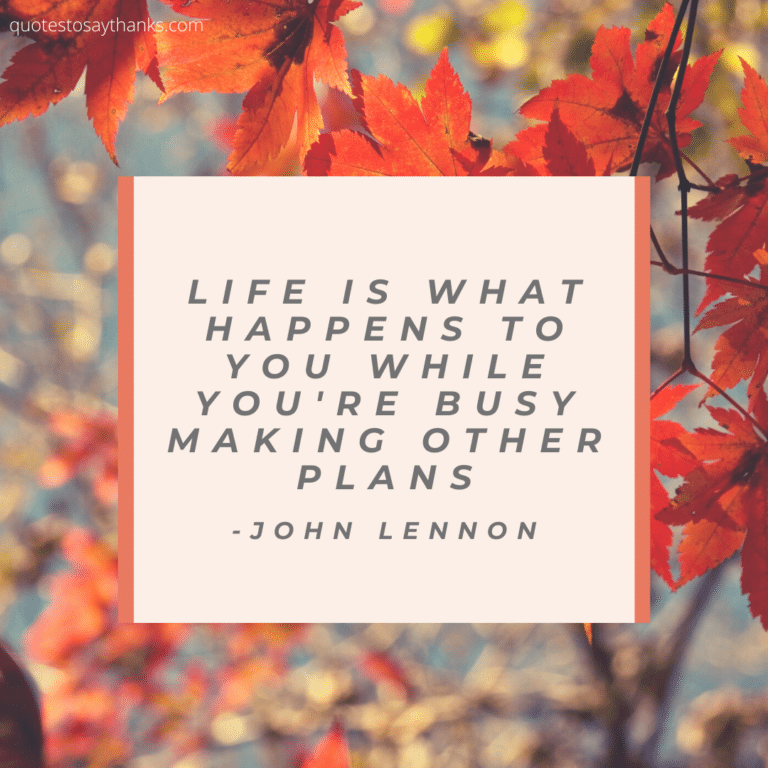 Inspirational quotes - Busy making plans - Thank You Quotes